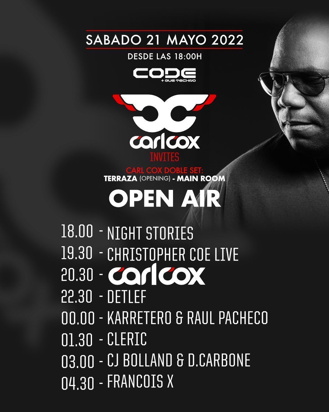 Llegó la vuelta de Carl Cox a Fabrik - Beats&Repeat